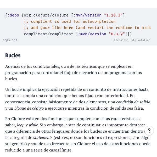 Estructuras de control en Clojure II - Nextjournal Estructuras de control en Clojure II - Nextjournal