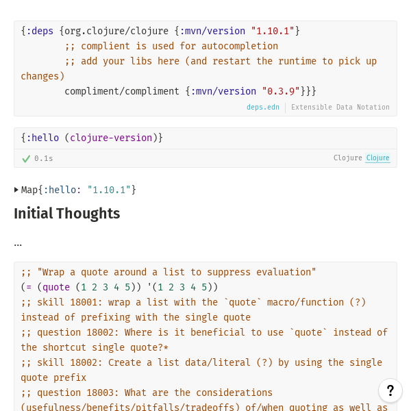 Clojure Koans 18 Quote Notebook - Nextjournal Clojure Koans 18 Quote Notebook - Nextjournal