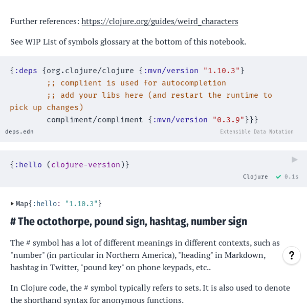 Character Symbols in Clojure - Nextjournal Character Symbols in Clojure - Nextjournal