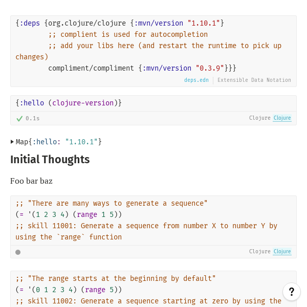 Clojure Koans 11 Lazy Sequences Notebook - Nextjournal Clojure Koans 11 Lazy Sequences Notebook - Nextjournal