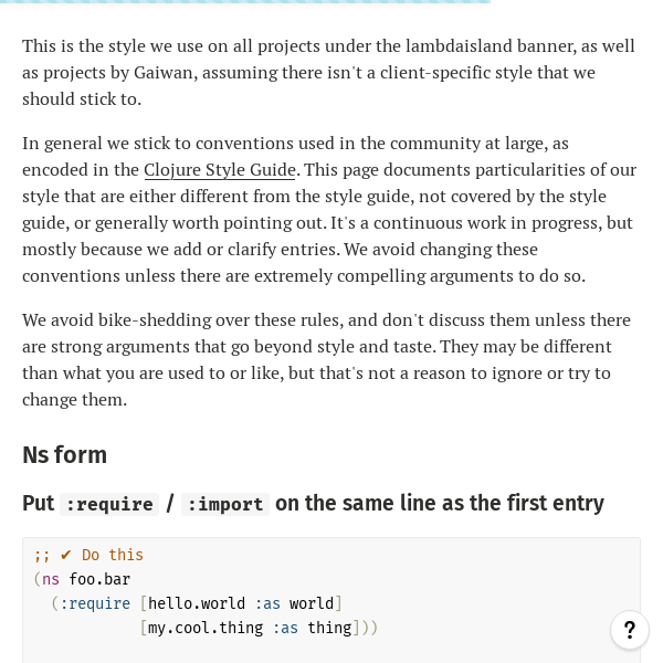 Lambda Island Clojure Style Guide - Nextjournal