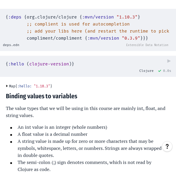 Module 1 - Tutorial - Basic Clojure - Nextjournal Module 1 - Tutorial - Basic Clojure - Nextjournal
