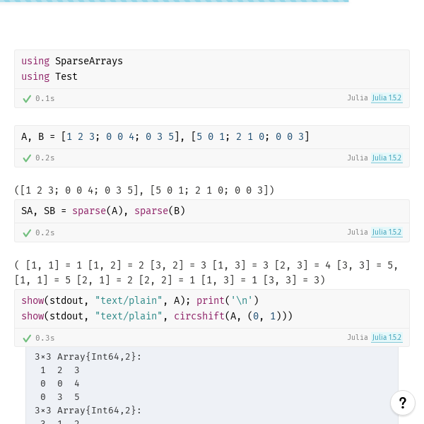 SparseArray Example - Nextjournal